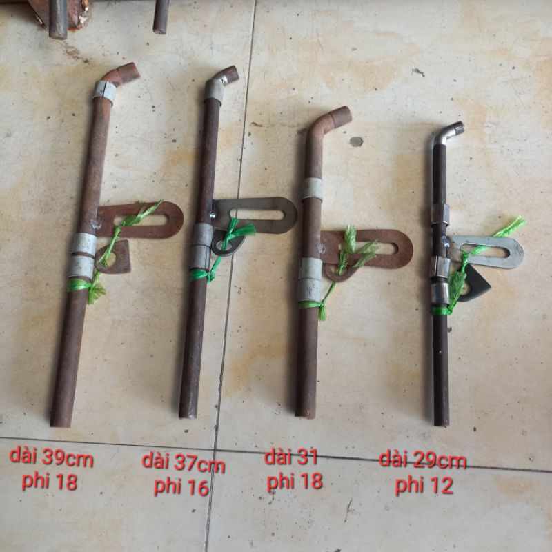 Then sắt chốt cửa - then cổng đen đủ các kích thước 12 - 14 - 16 - 18 ...