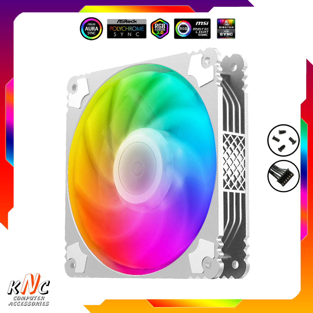 Quạt Tản Nhiệt Fan Led RGB W1 Kích Thước 12cm Chuẩn Cắm 6Pin Đồng Bộ ...
