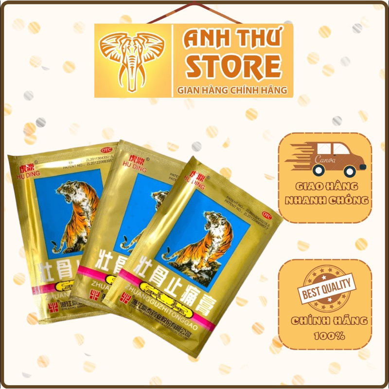 [CHÍNH HÃNG] Bộ 10 gói Cao dán con cọp Thái Lan (1 gói 4 miếng ...