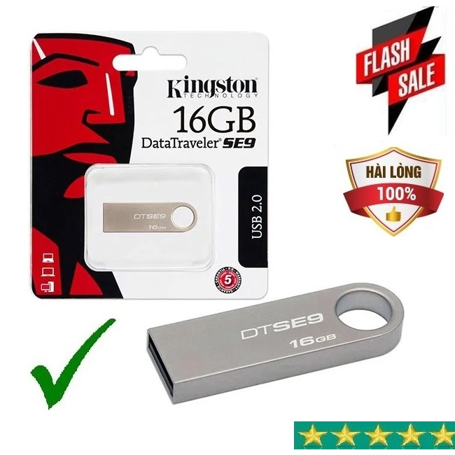 Usb Lưu trữ dữ liệu 16Gb Kingston SE9 2.0 Vỏ Kim Loại , Nhỏ Gọn | Shopee Việt Nam