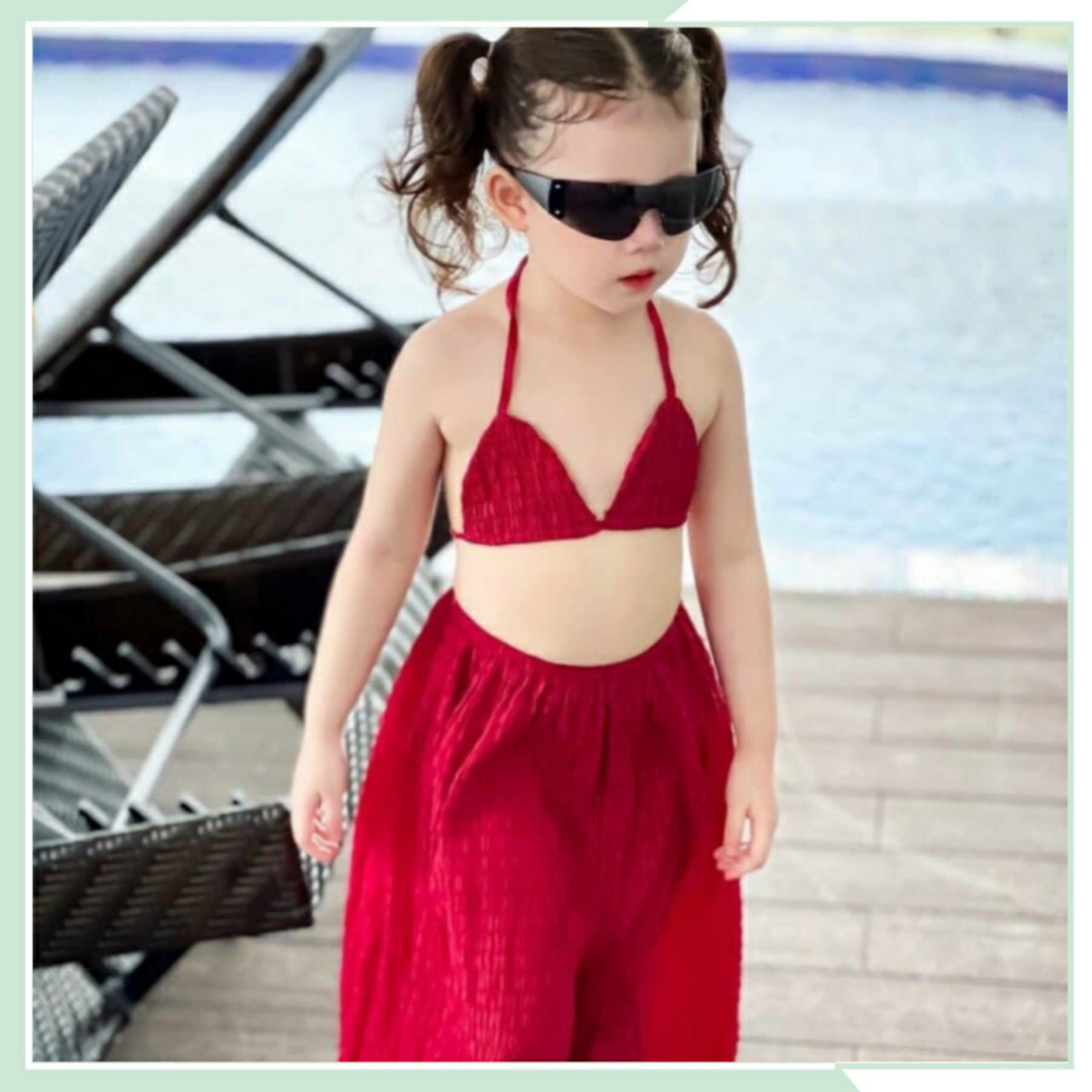 Bikini trẻ em kèm quần cho bé bơi lội dễ thương từ 8 đến 19kg | Shopee Việt Nam