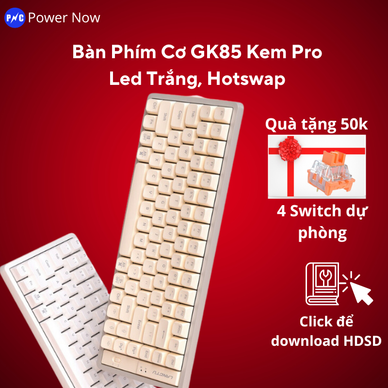 Bàn Phím Cơ Langtu GK85 Pro, Hotswap Led Trắng, Cáp Type C Rời | Shopee Việt Nam