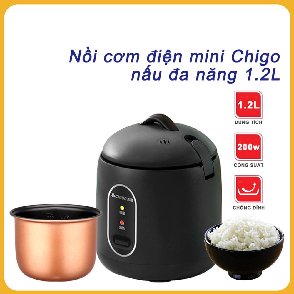 Nồi Cơm Điện Mini Chống Dính Chigo 1.2L | Shopee Việt Nam