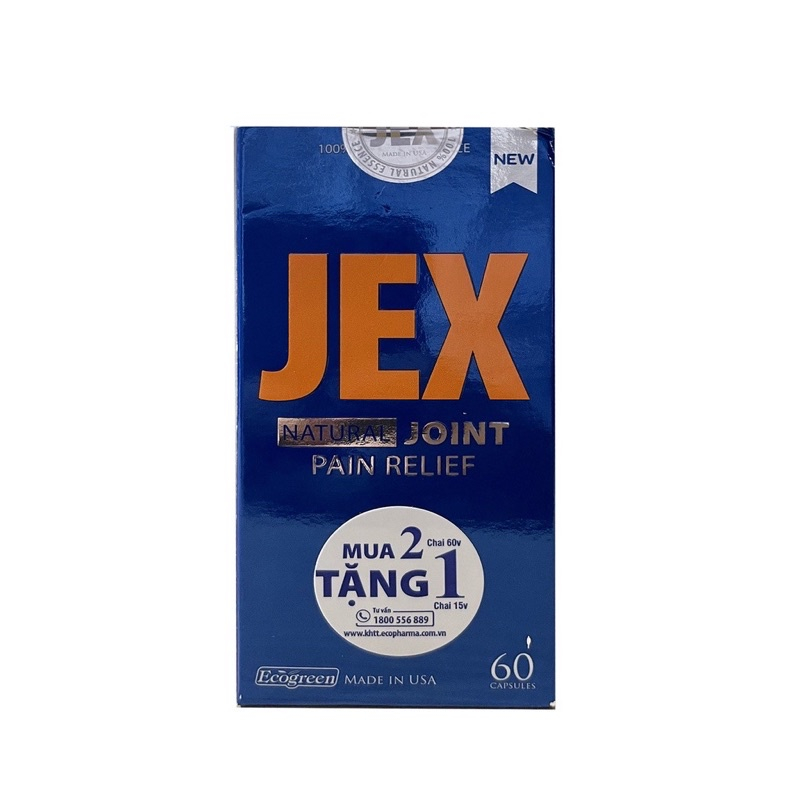 Jex NATURAL JOINT PAIN RELIEF hỗ trợ giảm đau lọ 60 viên | Shopee Việt Nam