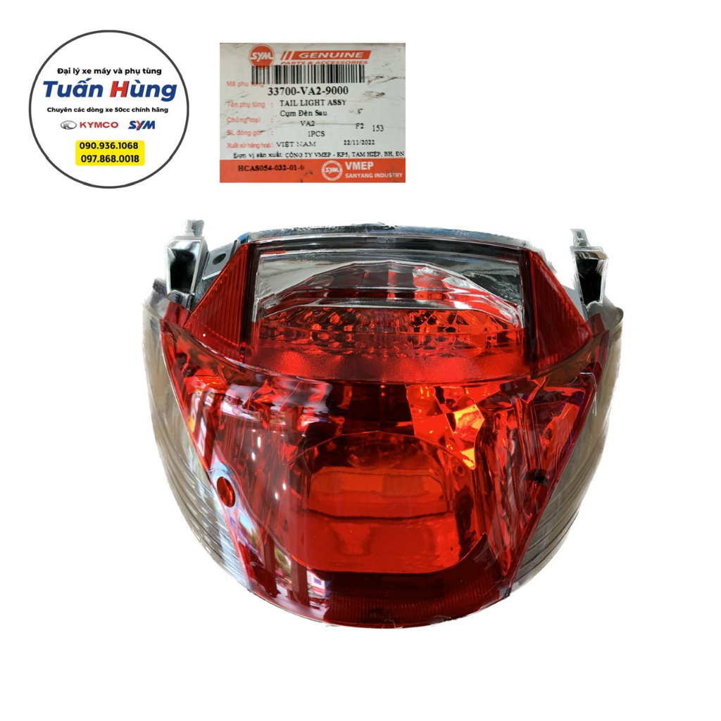 [Chính hãng] Bộ đèn Sau có bóng đèn xe Angel 100 SYM | Shopee Việt Nam