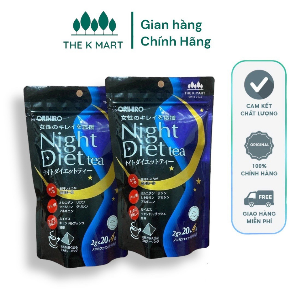 [Date 1/9/2024] Trà giảm cân Night Diet Tea Orihiro 24 gói/túi | Shopee ...