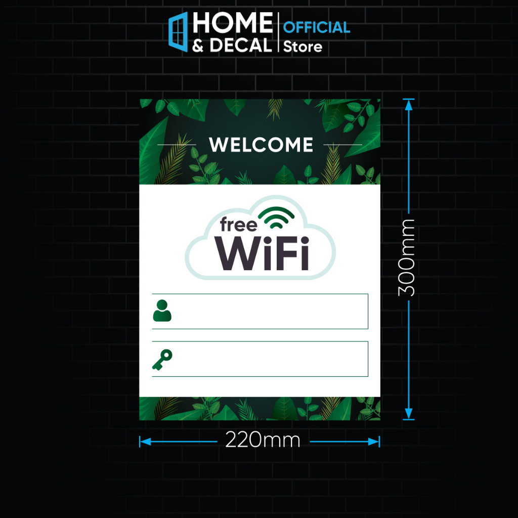 Decal Biển Wifi Free, Biển Wifi Miễn Phí, Sticker Wifi, Pass Wifi họa ...