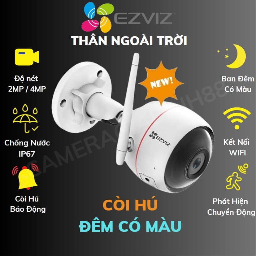 Camera 3MP WIFI Ngoài Trời EZVIZ C3TN 2K Out Pro c3w c3n Chính Hãng Bảo ...