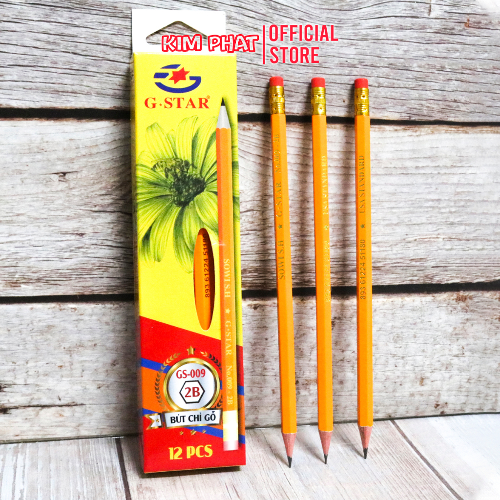 Bút chì 2B G-Star GS-009 Có đầu tẩy - 1 cây | Shopee Việt Nam