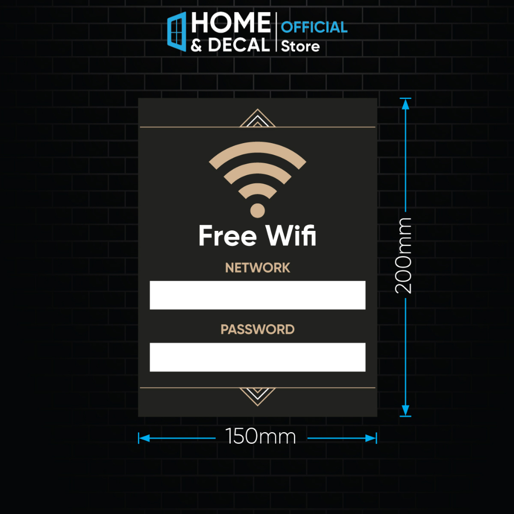 Decal Biển Wifi Free, Biển Wifi Miễn Phí, Sticker Wifi, Pass Wifi họa ...