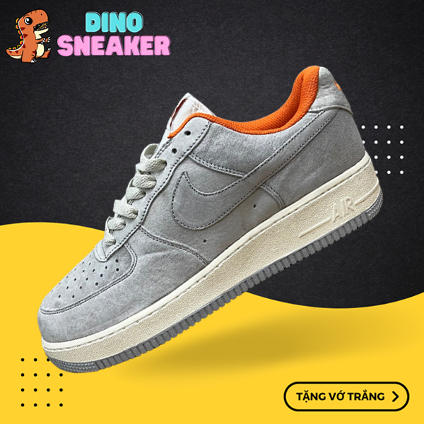 Giày AF1 Low Grey Orange Suede, AF1 Xám Lòng Cam - Dino.Sneaker ...