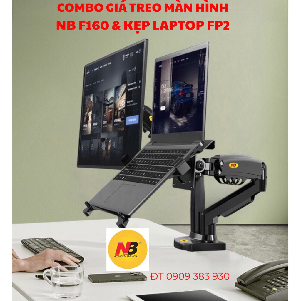 {HÀNG CHÍNH HÃNG} COMBO Giá Treo Màn Hình NB F160 17 - 27 Inch / NB F80 ...