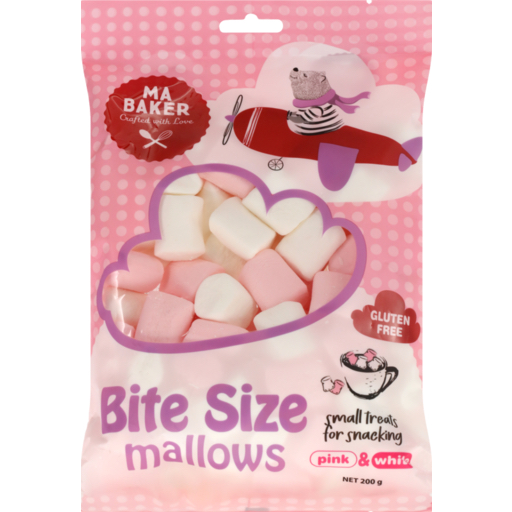 KẸO Marshmallow HỒNG - TRẮNG Ma Baker’s Mallows - Bite / Jumbo Size ...