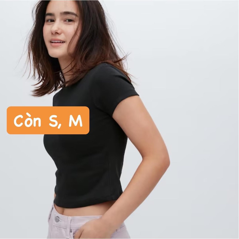 Áo thun croptop Uni qlo cotton mịn mát | Shopee Việt Nam
