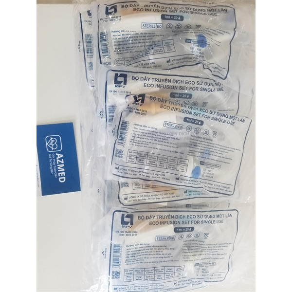 Dây truyền dịch HTA -MPV kim 23GX1ĐX-Dây truyền dịch ECO kim 23GX1' đầu xoắn- Kim cánh bướm ...