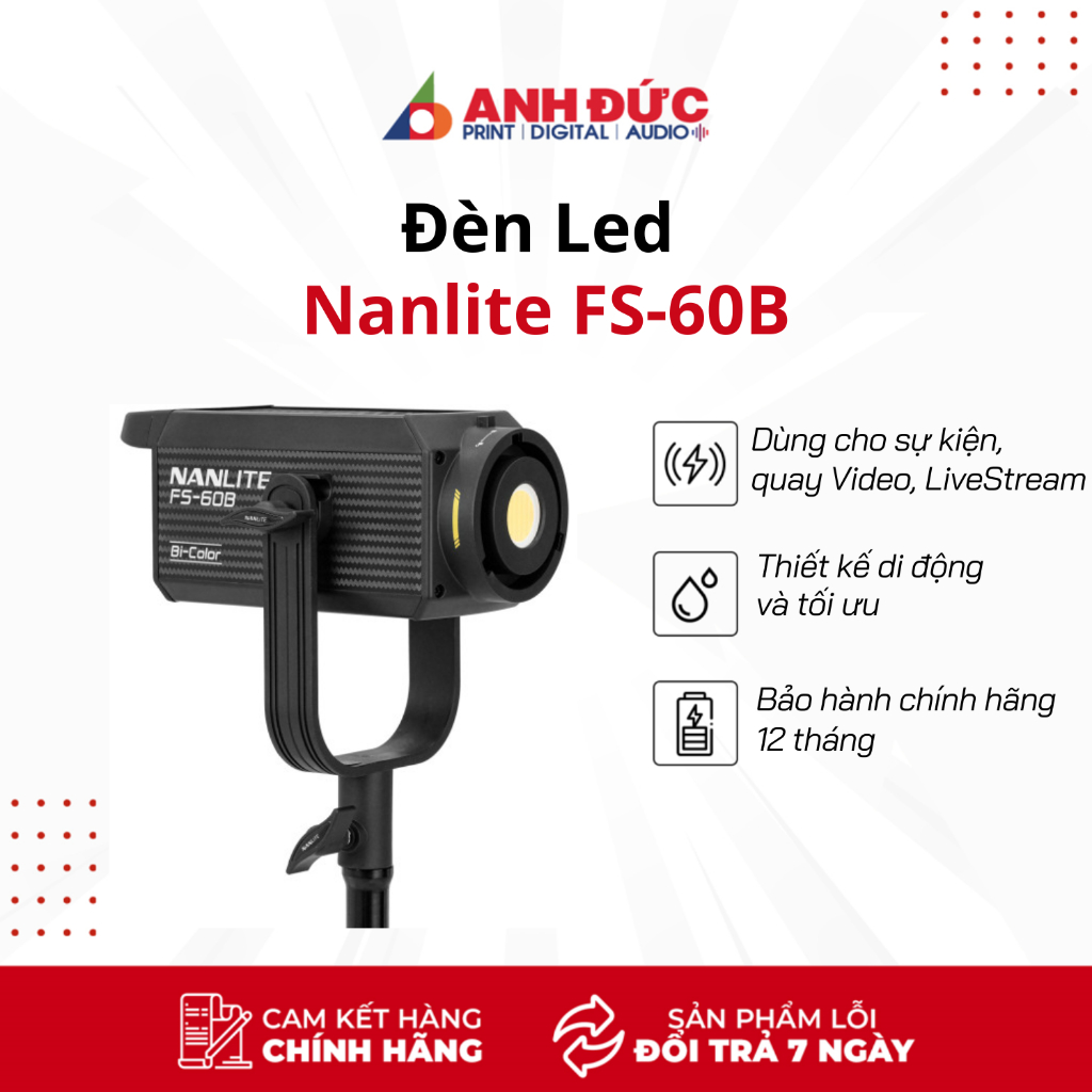 Đèn Led Nanlite FS-60B Bi-Color Studio Spotlight - Hàng Chính Hãng ...
