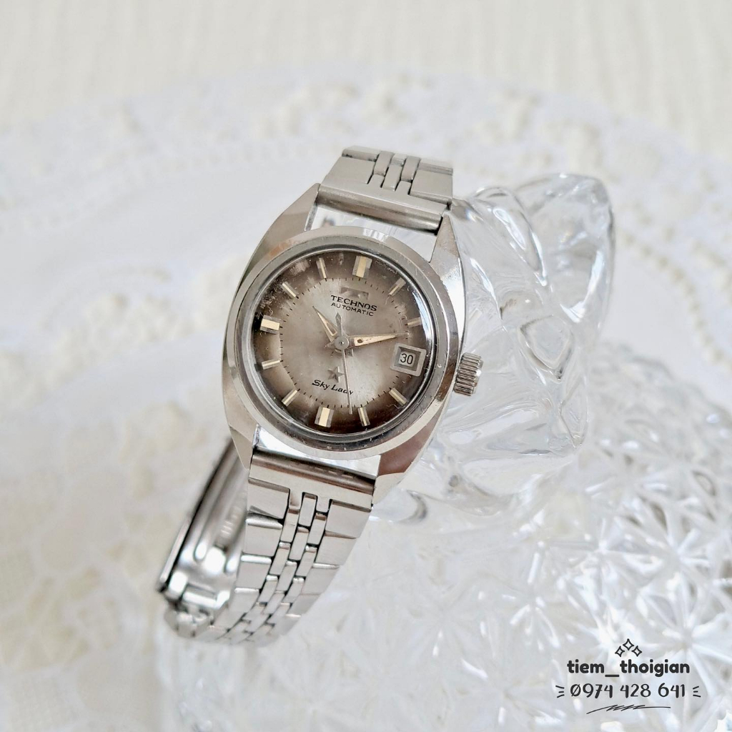 Đồng hồ Si Nhật - Nữ - TECHNOS AUTOMATIC Sky Lady Hàng Auhth - Cổ nhưng xinh lắm ạ | Shopee Việt Nam