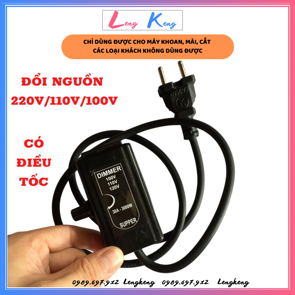 Đổi nguồn 220v sang 110v 100v chỉ dùng cho máy khoan, máy mài, máy cắt | Chuyển điện 220v sang ...