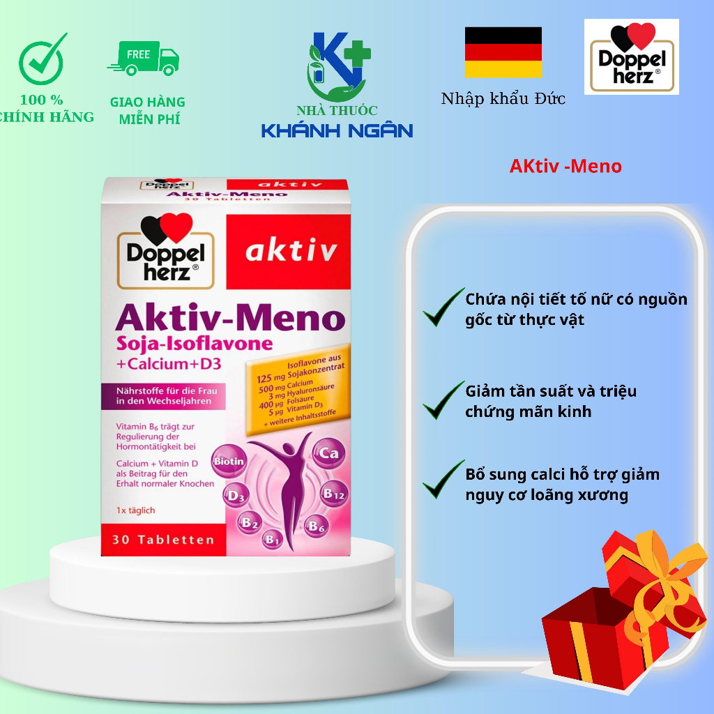 Viên uống cân bằng nội tiết tố nữ Doppelherz Aktiv-Meno (Hộp 30 viên ...