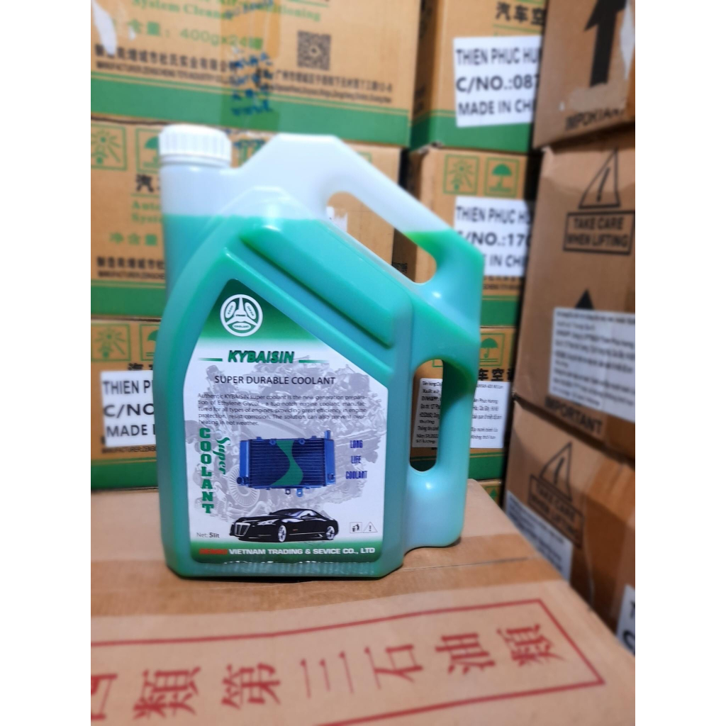 Nước làm mát động cơ ô tô KYBAISIN 5L XANH | Shopee Việt Nam