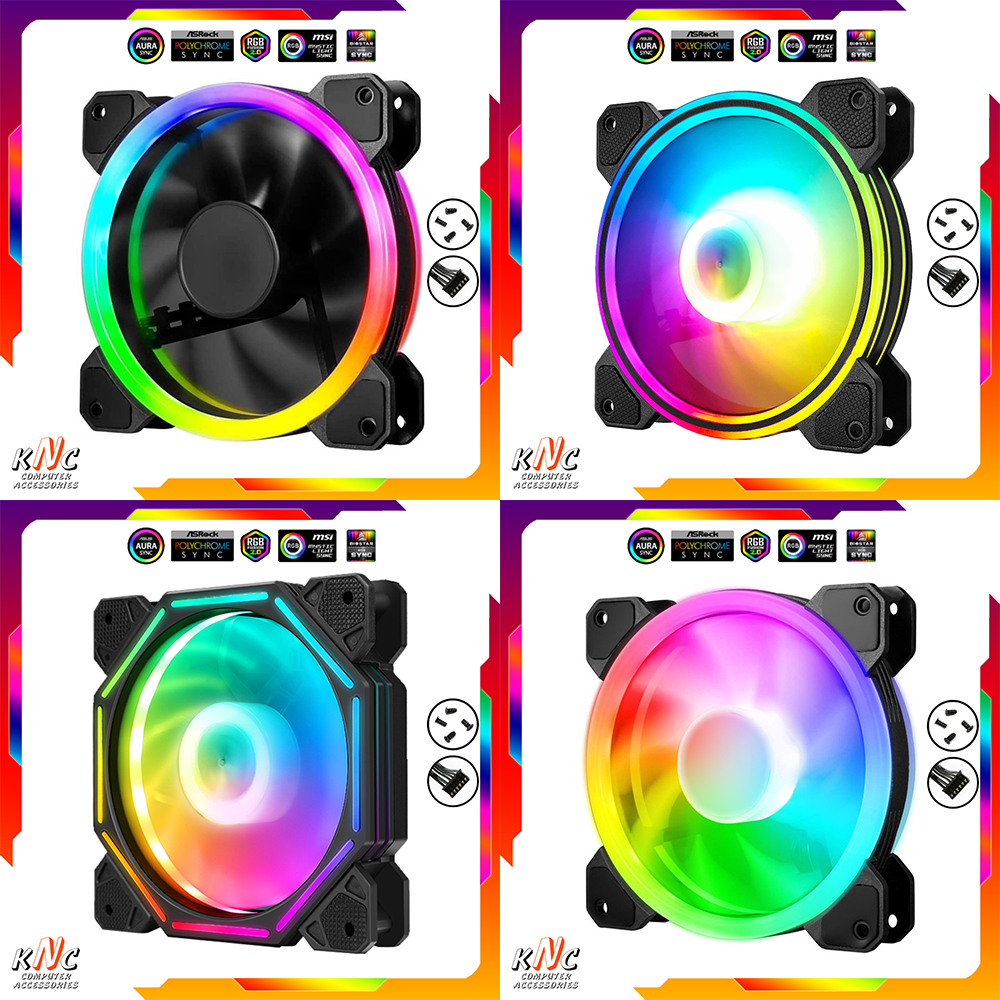Quạt Tản Nhiệt Fan Led RGB V2 V4 V5 M1 Kích Thước 12cm 6Pin Đồng Bộ ...