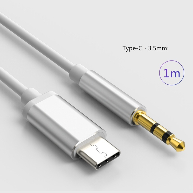 Cáp chuyển đổi âm thanh jack Type C sang 3.5 aux trên ô tô, loa, máy ...
