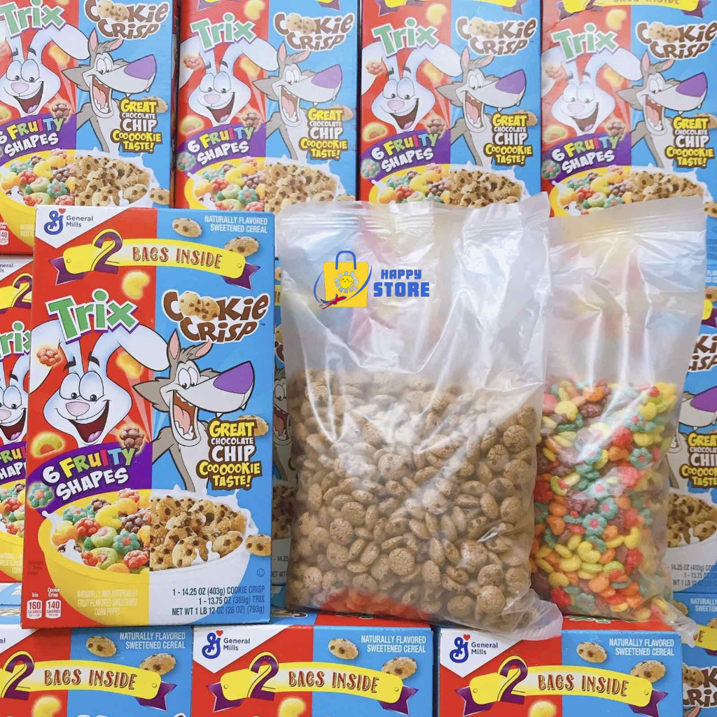 HÀNG NHẬP MỸ - NGŨ CỐC ĂN SÁNG FRUIT TRIX & COOKIE CRISP | Shopee Việt Nam