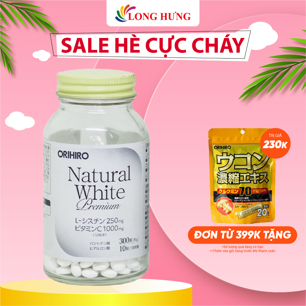 Viên uống Orihiro Natural White Premium giúp trắng da (300 viên ...