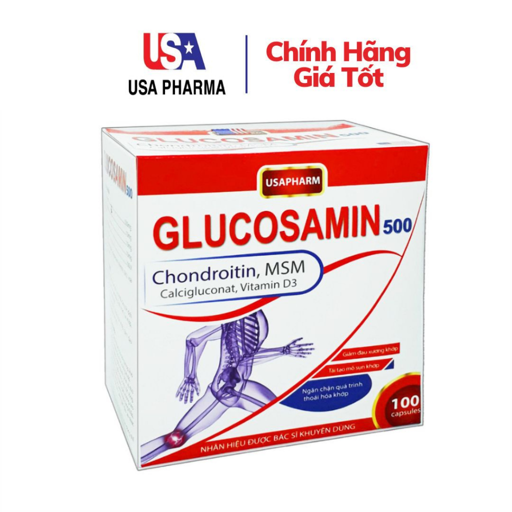 Viên uống GLUCOSAMIN 500 Giúp bổ sung dưỡng chất giúp xương chắc khoẻ ...