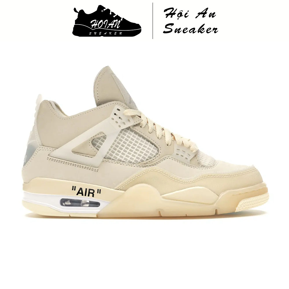 Giày Jordan 4 Off White Sail Nam Nữ - Giày JD4 Sneaker Bóng Rổ Màu Be ...