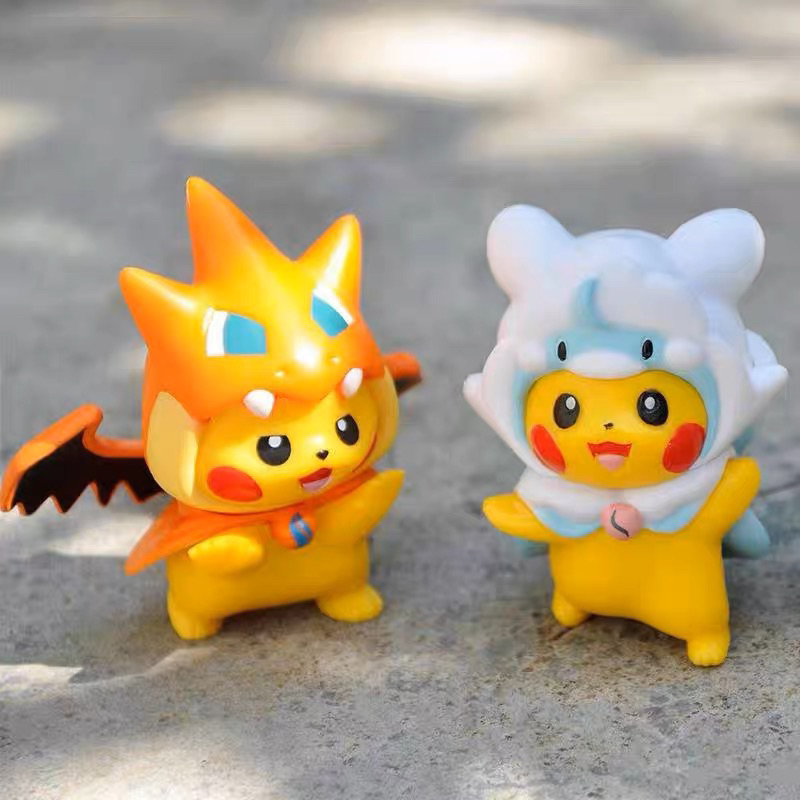 Pokemon Pikachu cos rồng phun lửa Geng ma mô hình bằng tay sáng tạo ...