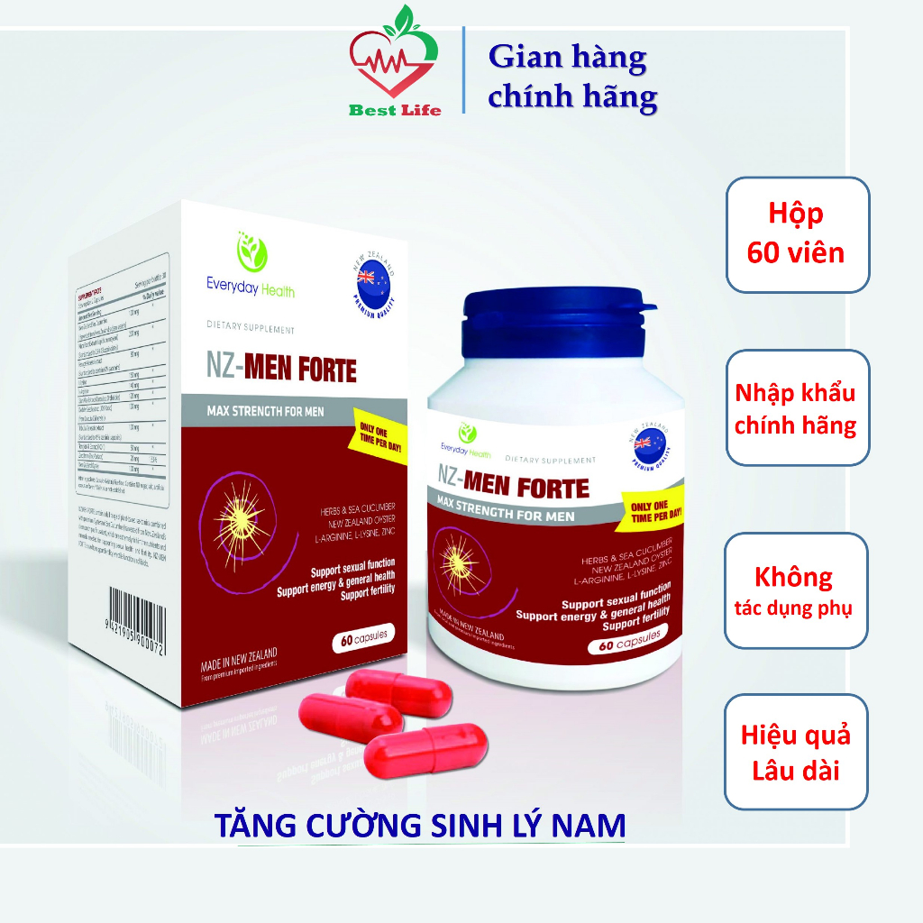 Viên uống NZ - MEN FORTE Everyday Health Tăng cường sinh lý hỗ trợ điều ...