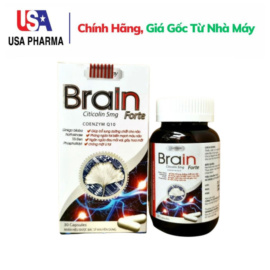 Viên Uống Brain Forte giúp bổ sung dưỡng chất cho não, phòng ngừa tai ...