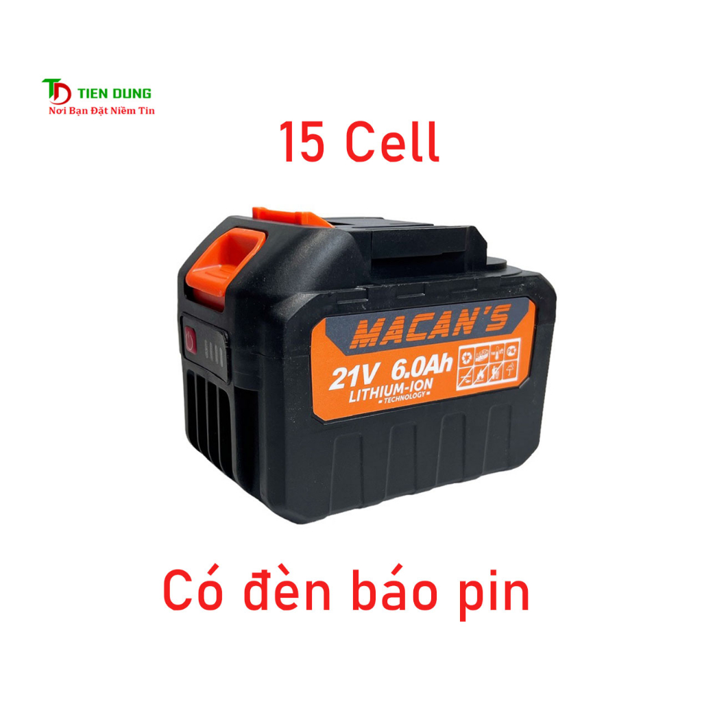 Pin MACAN'S 15 Cell 21V dung lượng cao chân pin phổ thông cho máy khoan ...