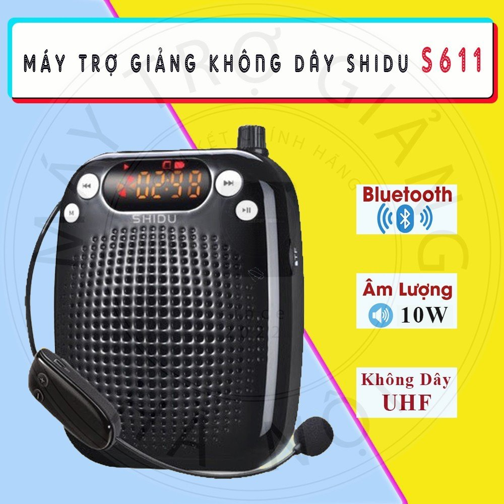 Máy trợ giảng SHIDU SD-S611 cao cấp có dây-không dây, Âm lượng lớn 10w ...
