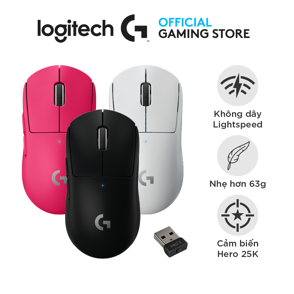 Logitech G PRO X SUPERLIGHT Wireless Gaming Mouse, Ultra - Lightweight ...