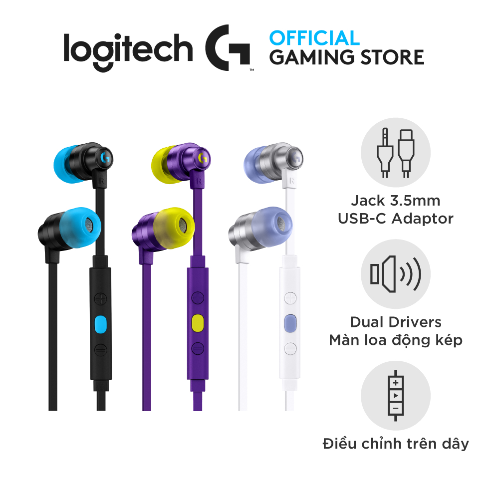 Logitech G333 (G333 KDA) Gaming Wired Earphones - Dual Audio Drivers,In ...