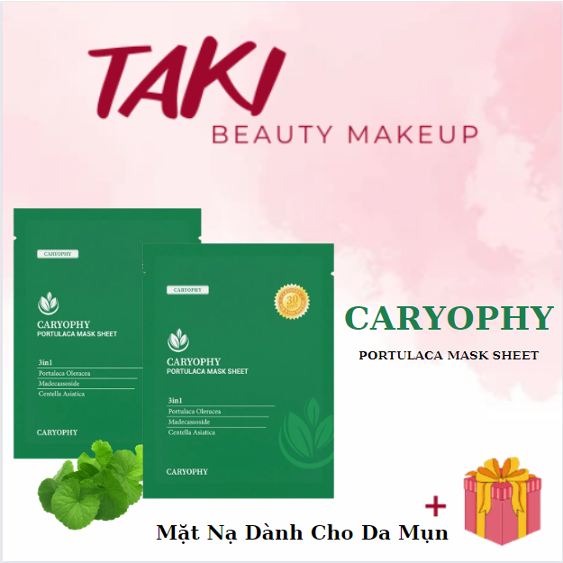 Mặt Nạ Miếng Làm Dịu, Phục Hồi Dành Cho Da Dầu Mụn Caryophy Portulaca ...