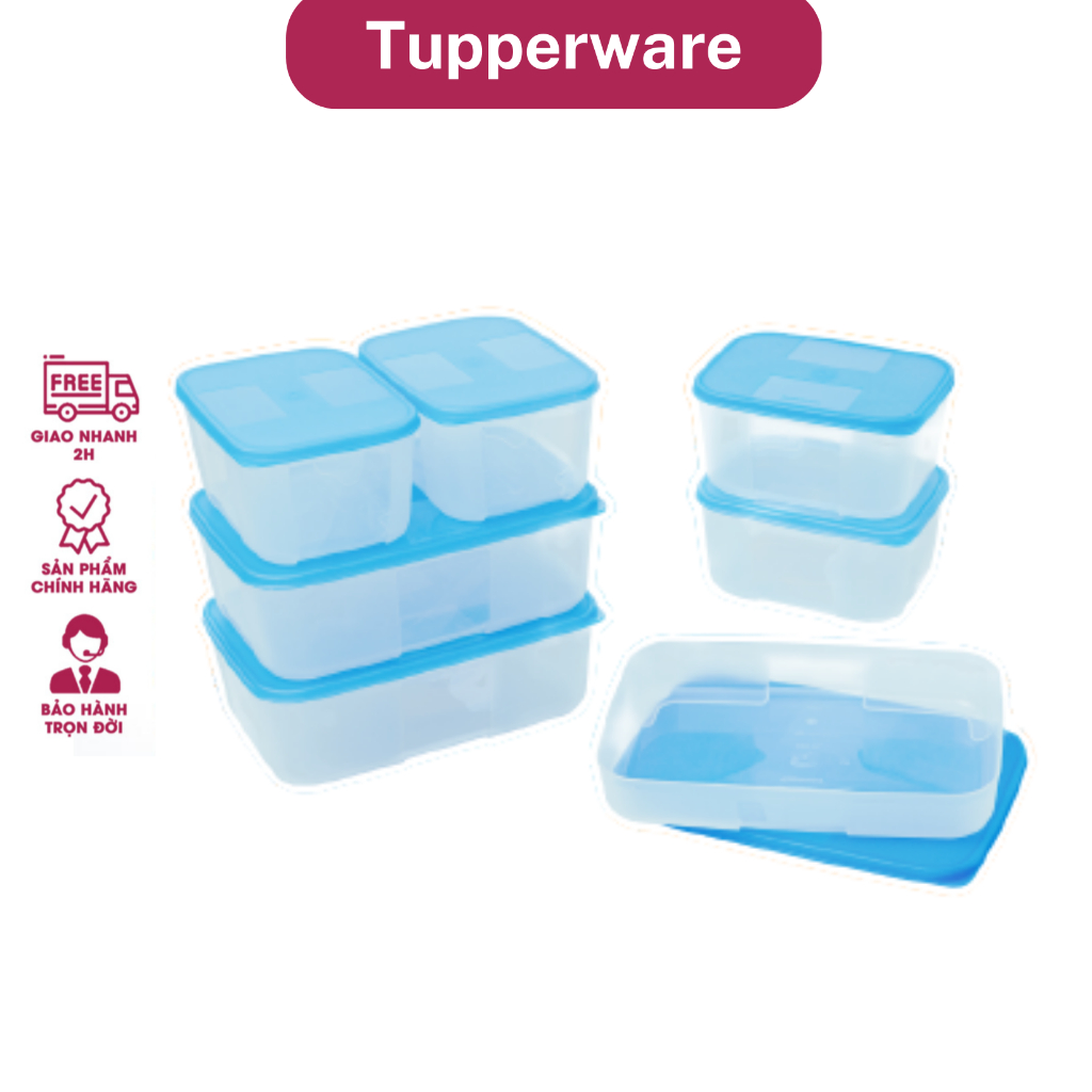 TUPPERWARE_Bộ hộp trữ đông Tupperware Freezermate Fit Set 7 hộp nhựa ...