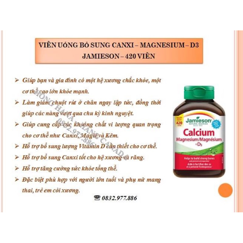 viên uống bổ sung canxi. magnesium và d3 - 420 viên | Shopee Việt Nam