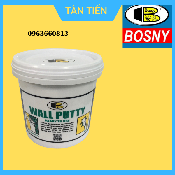 Chống thấm tường, Bột bả trám khe nứt tường, gỗ , trét thùng loa Bosny Wall Putty 320Gram ...