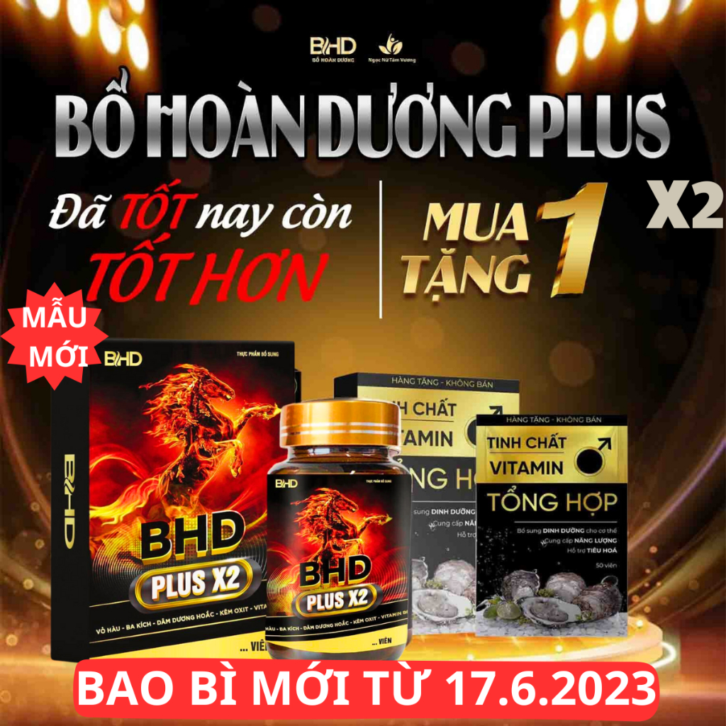 [ mẫu mới - Chính Hãng] BHD Plus X2 Bổ Hoàn tăng cường sinh lý Bổ Thận ...