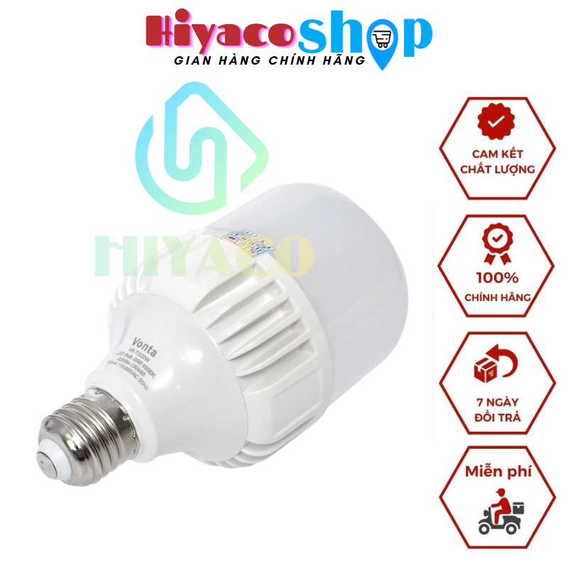 Đèn Led Buld trụ siêu sáng hạng A, 20w Vonta ( Thân nhôm liền khối ...