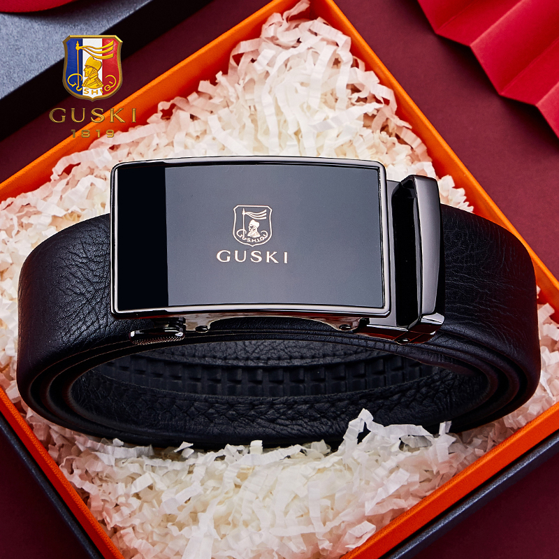 Dây nịt nam cao cấp GUSKI da bò thật hàng hiệu chính hãng G04 | Shopee ...