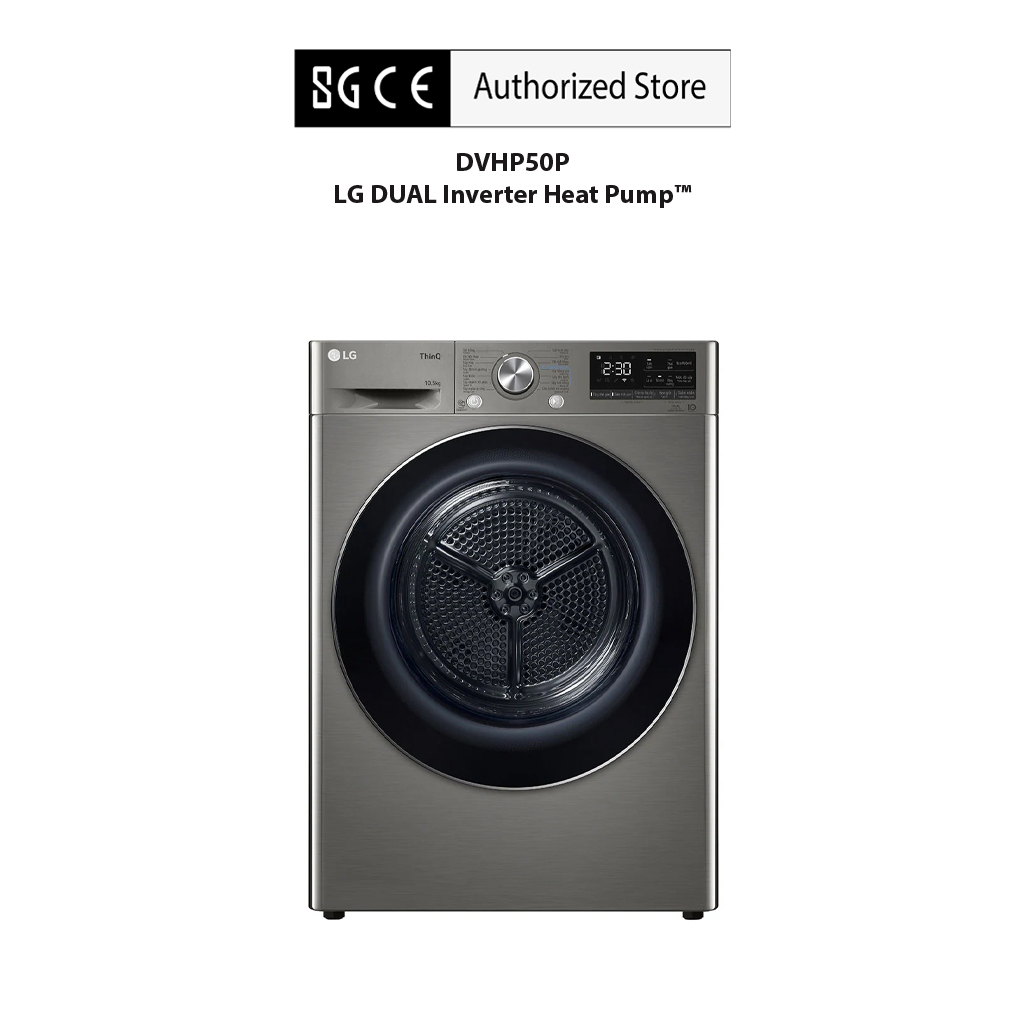 Máy sấy LG DUAL Inverter Heat Pump™ 10.5kg màu xám DVHP50P | Shopee Việt Nam