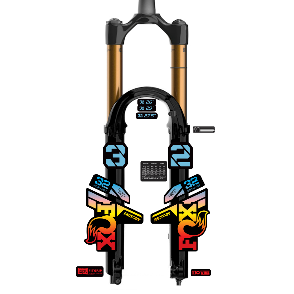 tem decal dán phuộc xe đạp địa hình Fox step cast 32 2022 ...