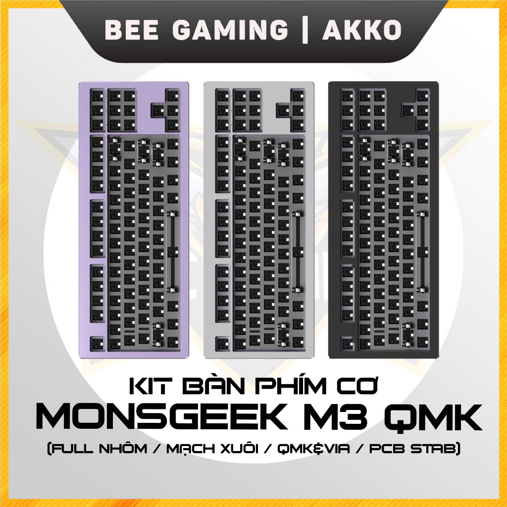 Kit bàn phím cơ AKKO MonsGeek M3 QMK (Full Nhôm – Mạch xuôi – QMK / VIA – PCB Stab) | Shopee ...