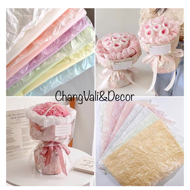 Sỉ tập 20 tờ giấy gói hoa Sydney ánh ngọc trai ,mếch nến,giấy nhắn ...