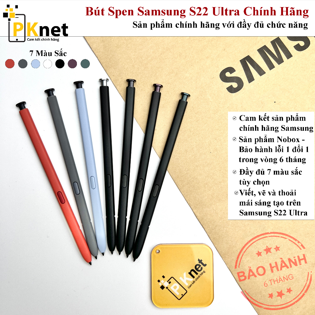 Bút Spen Samsung S22 Ultra Chính Hãng, Bảo hành 6 tháng lỗi 1 đổi 1, Đủ ...