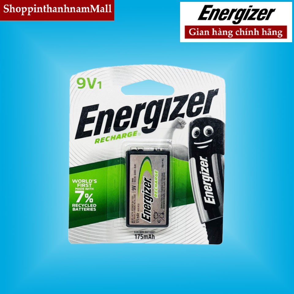 Pin Sạc 9V Energizer Cao Cấp 175mAh NH22/BP1 Vỉ 1 Viên Chính Hãng ...